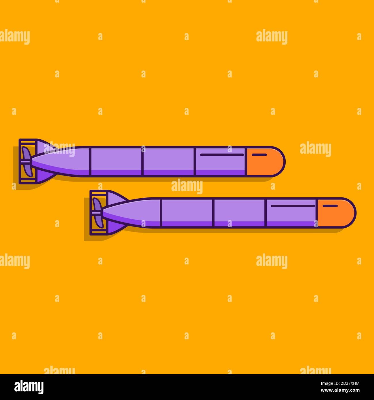 Torpedo sea weapon.Flat illustration line art vector Stock Vector Image ...