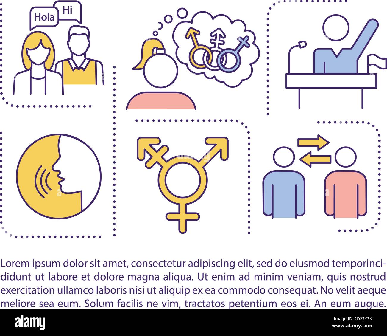 Gender neutrality concept icon with text Stock Vector Image & Art - Alamy