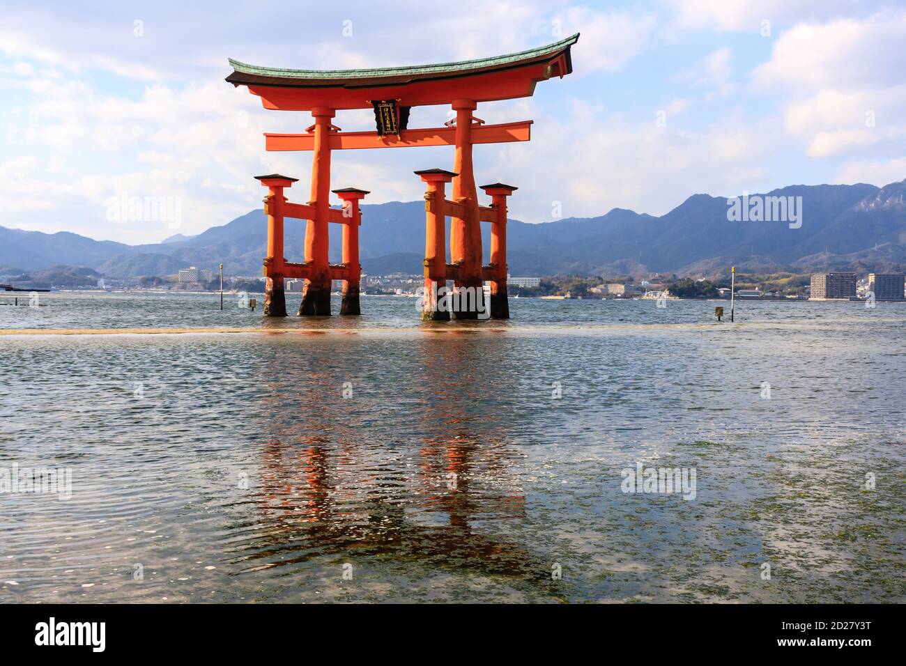 Miyajima, Japan - December 28, 2009: Floating Torii Gate of Itsukushima ...