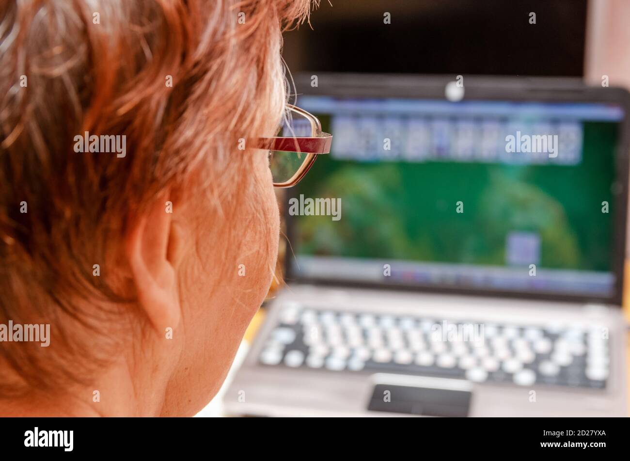 Elderly lady computer game hi-res stock photography and images - Alamy