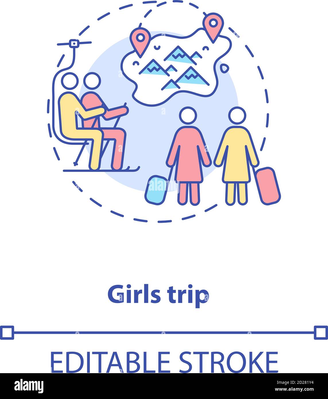 Girls trip concept icon Stock Vector Image & Art - Alamy