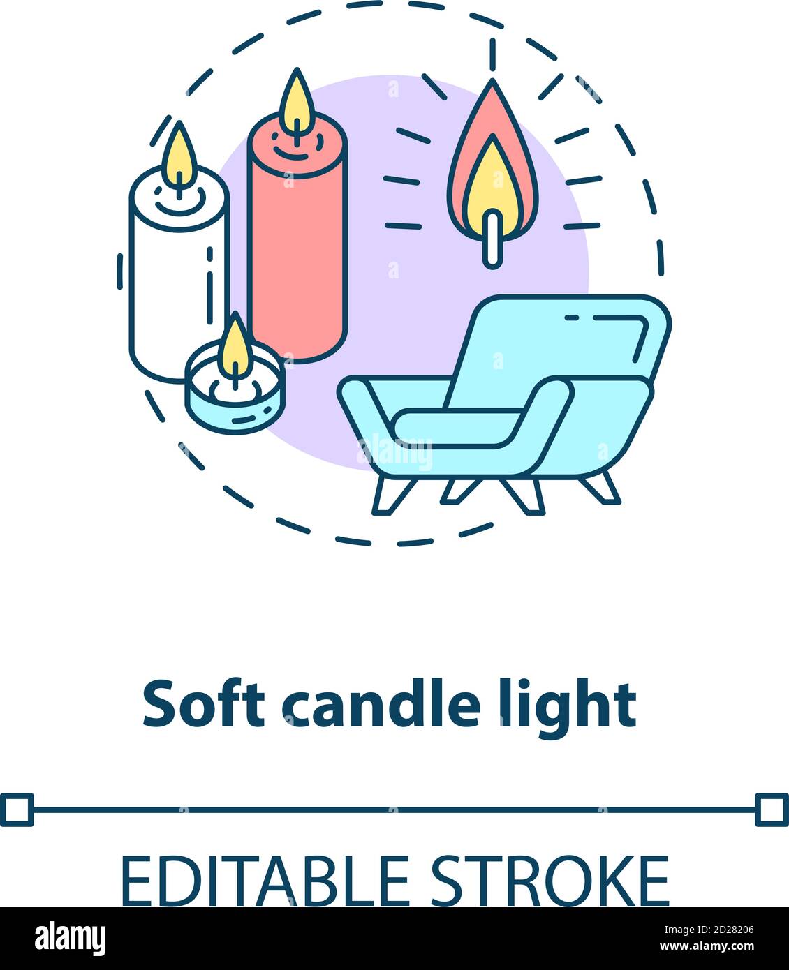 Soft candle light concept icon Stock Vector Image & Art - Alamy