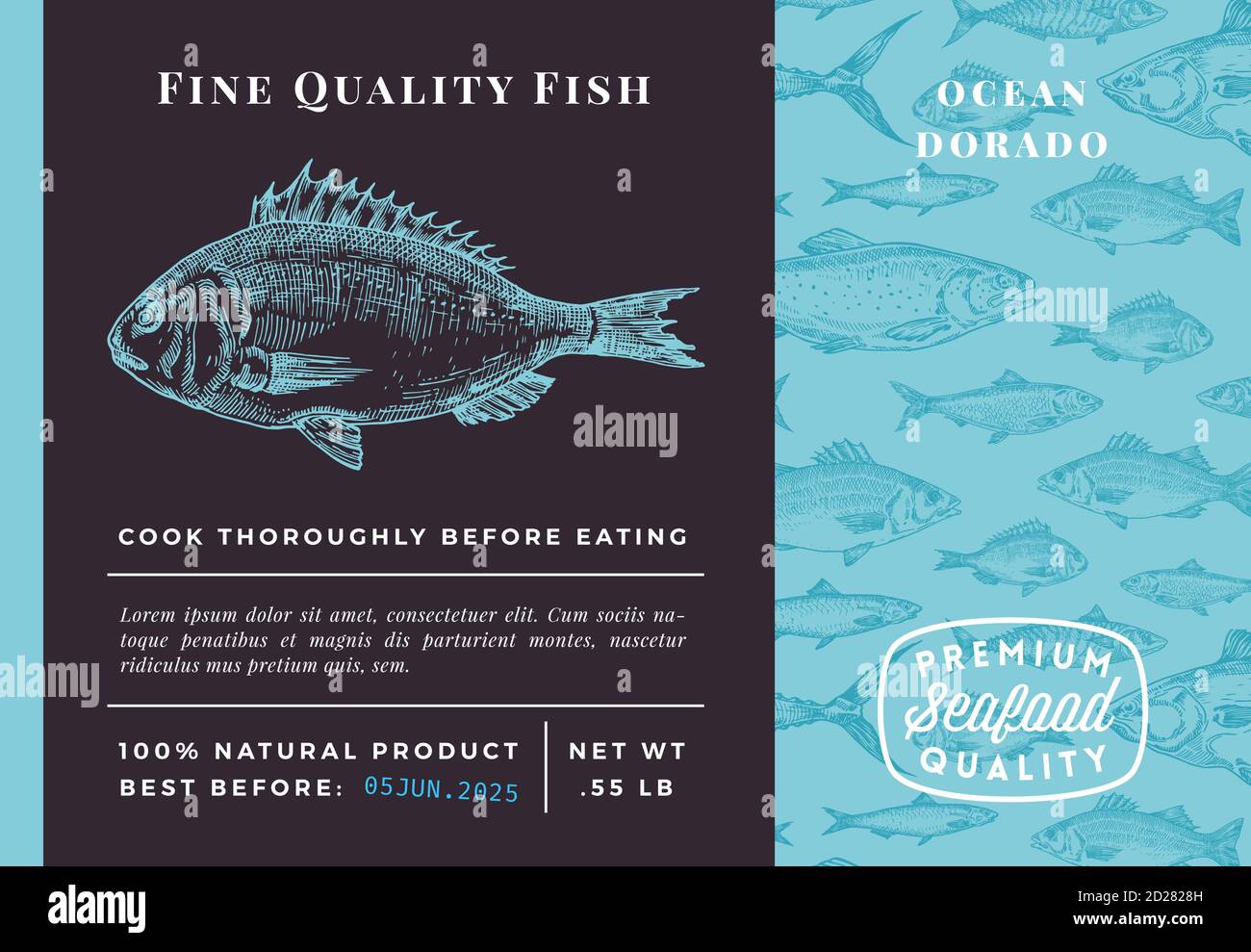 Premium Quality Dorado Abstract Vector Packaging Design or Label ...