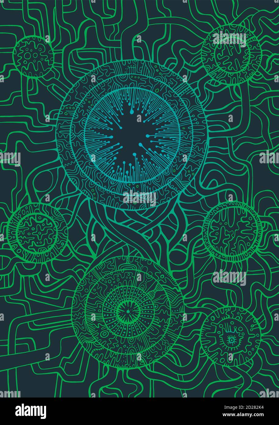 Cyberpunk style decorative pattern green color Stock Vector Image & Art ...