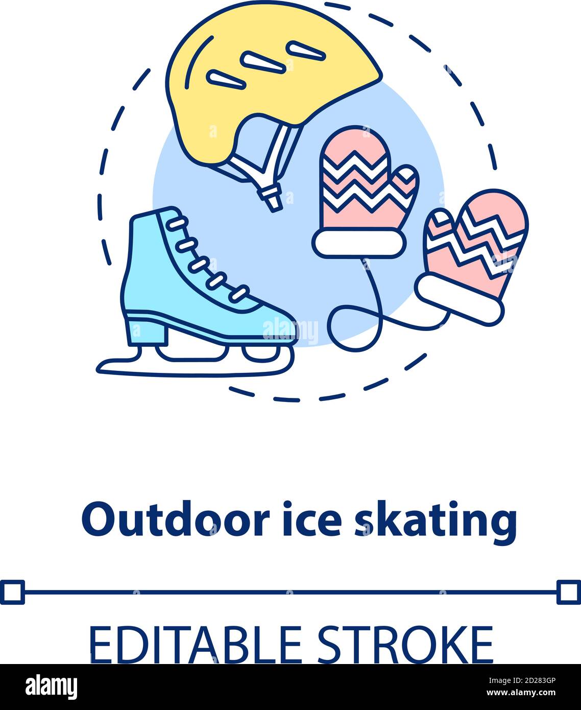 Outdoor ice skating concept icon Stock Vector Image & Art - Alamy