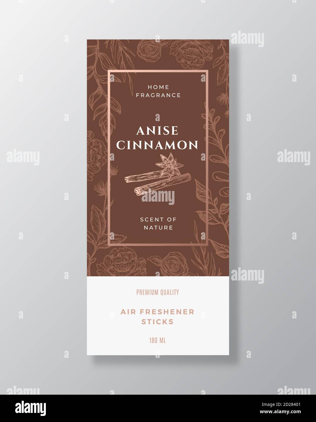 Cinnamon and Anise Spice Home Fragrance Abstract Vector Label Template ...