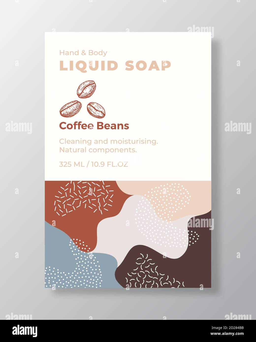 Liquid Soap Package Label Template. Abstract Shapes Camo Background ...