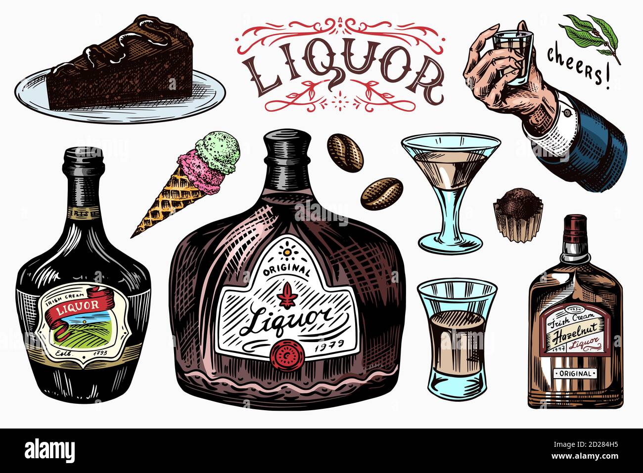 Toast chocolate ice cream Stock Vector Images - Alamy