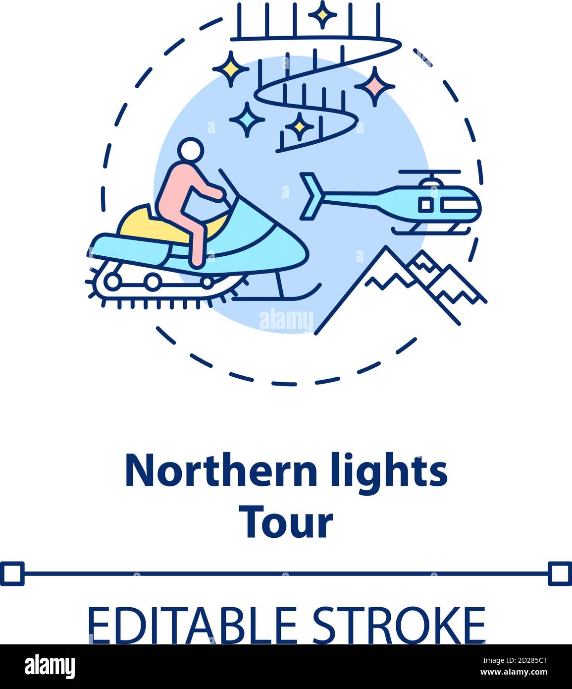 Aurora contour Stock Vector Images - Alamy