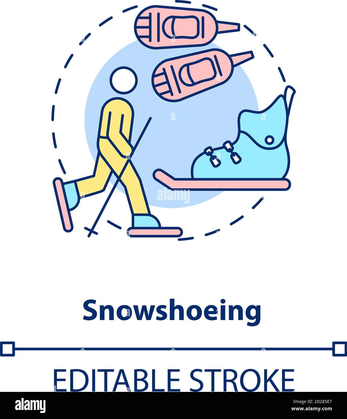 Snowshoeing and snow Stock Vector Images - Alamy