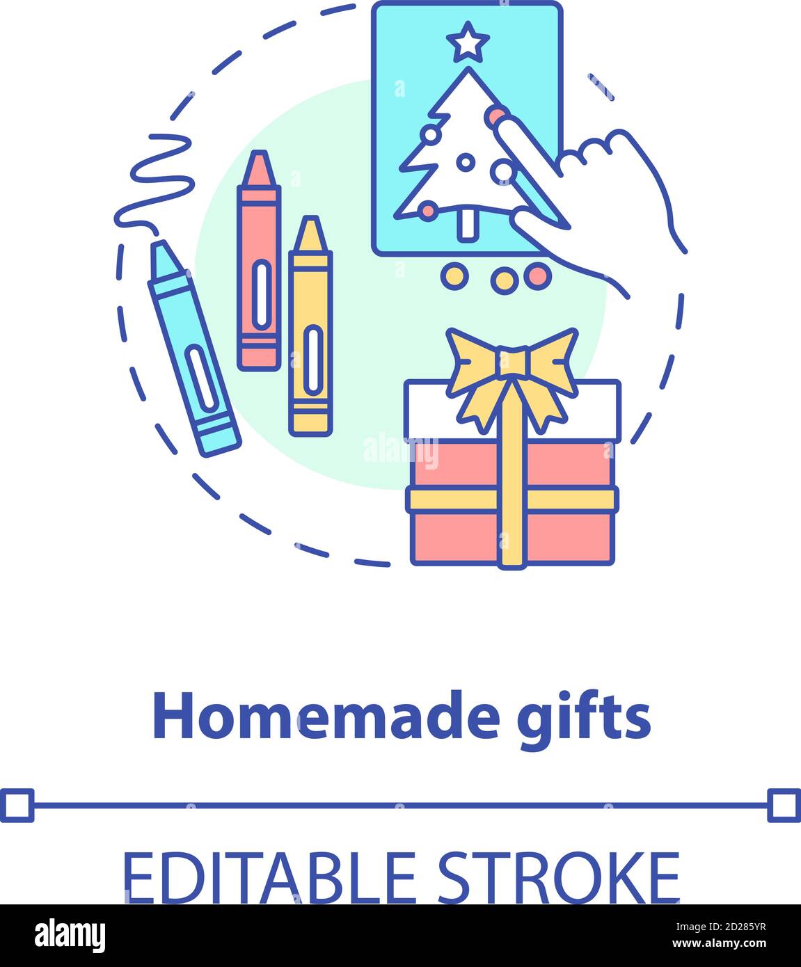Homemade gifts concept icon Stock Vector Image & Art - Alamy