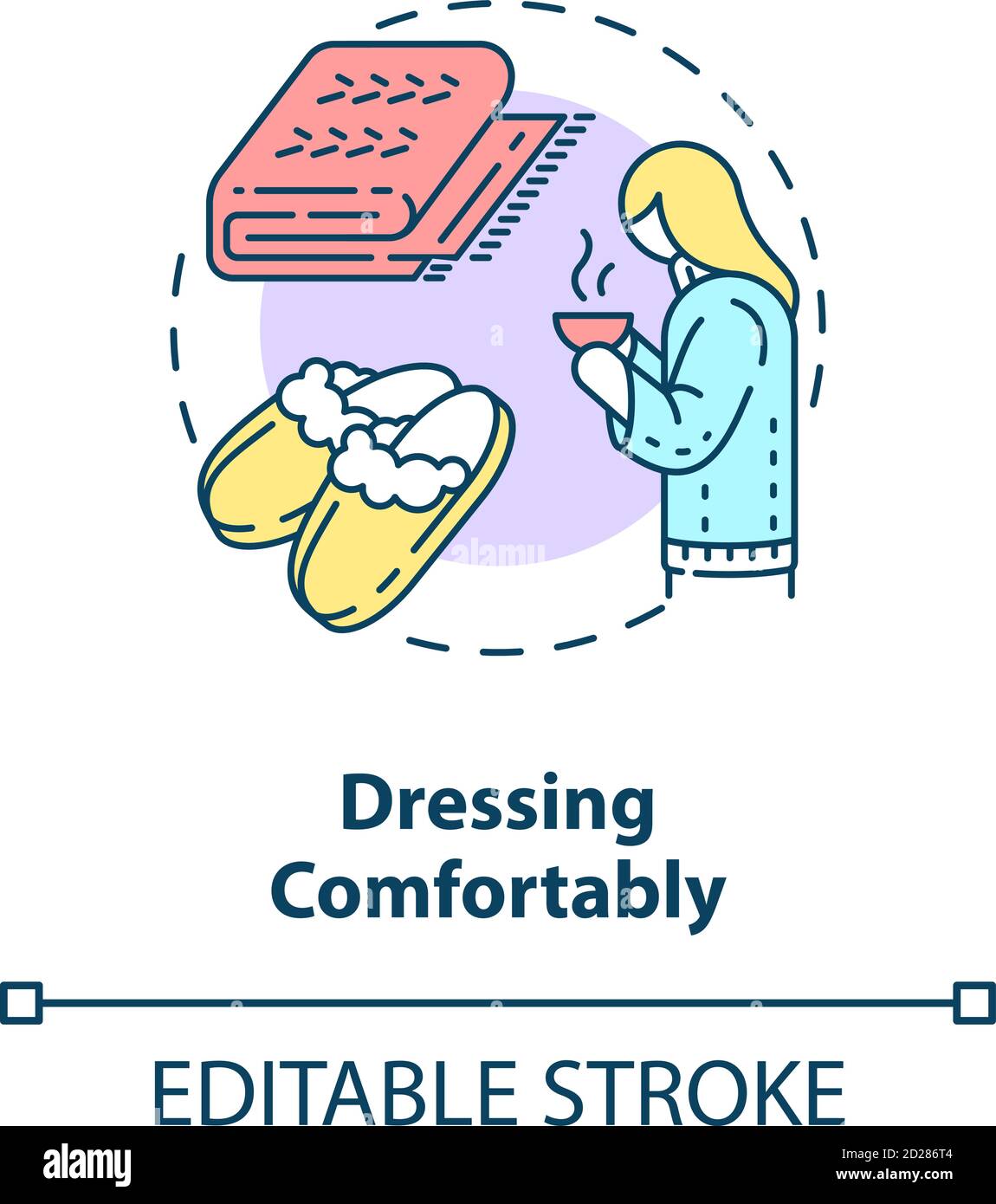 Dressing comfortably concept icon Stock Vector Image & Art - Alamy