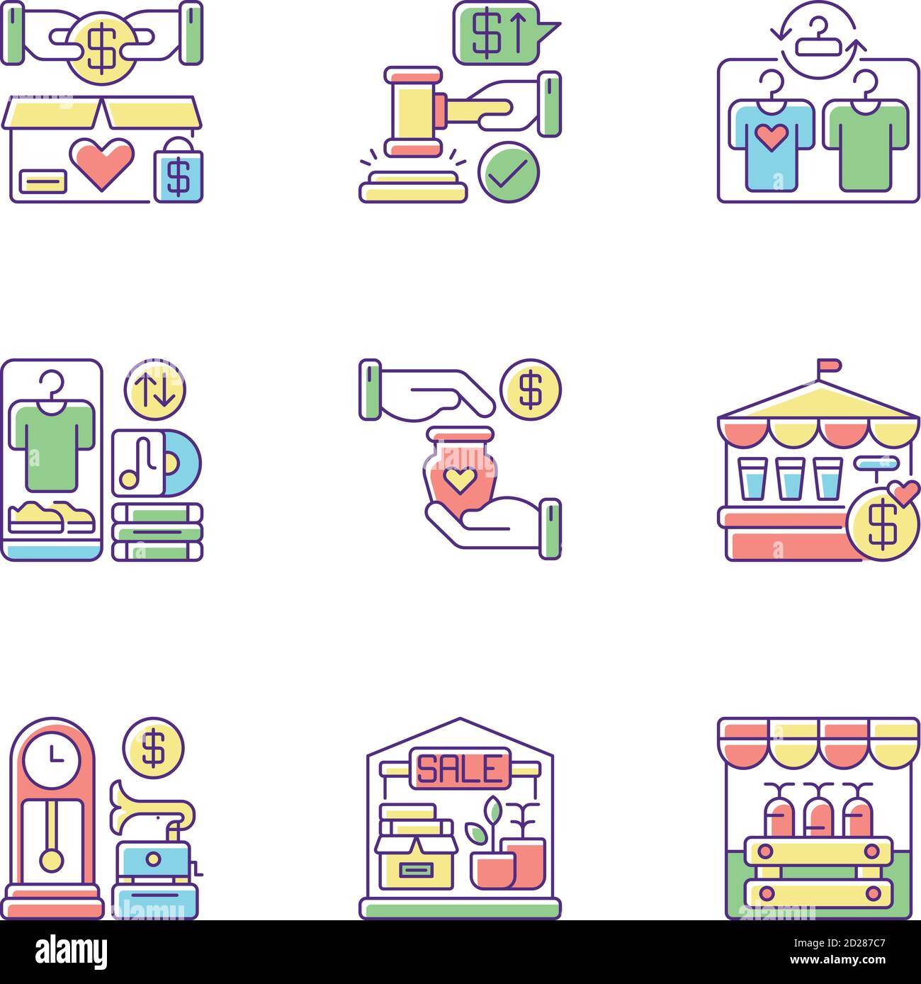 Sale RGB color icons set Stock Vector Image & Art - Alamy