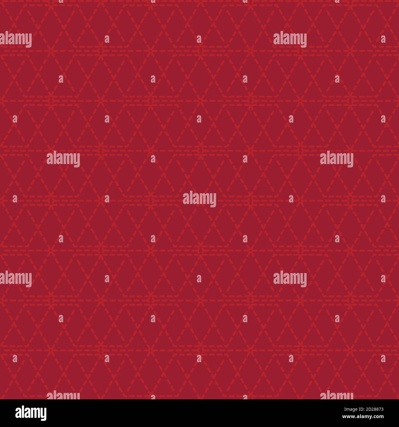 Dotted line geometric seamless pattern, red outline and dark red Stock ...