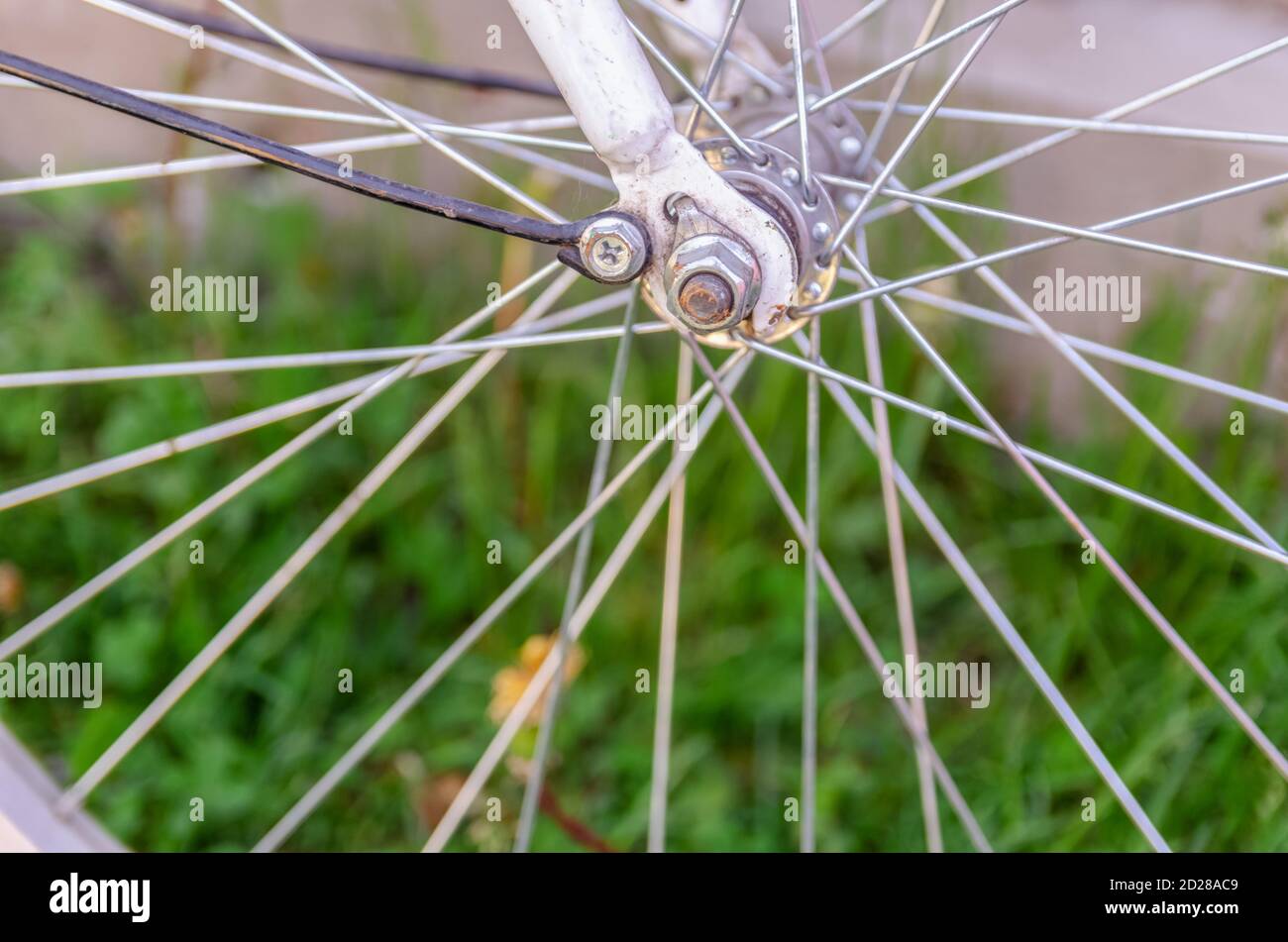Front view of a bicycle wheel Stock Photo - Alamy