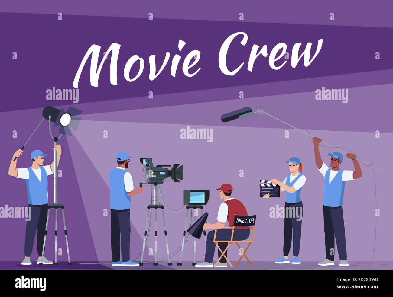 Movie crew social poster template Stock Vector Image & Art - Alamy