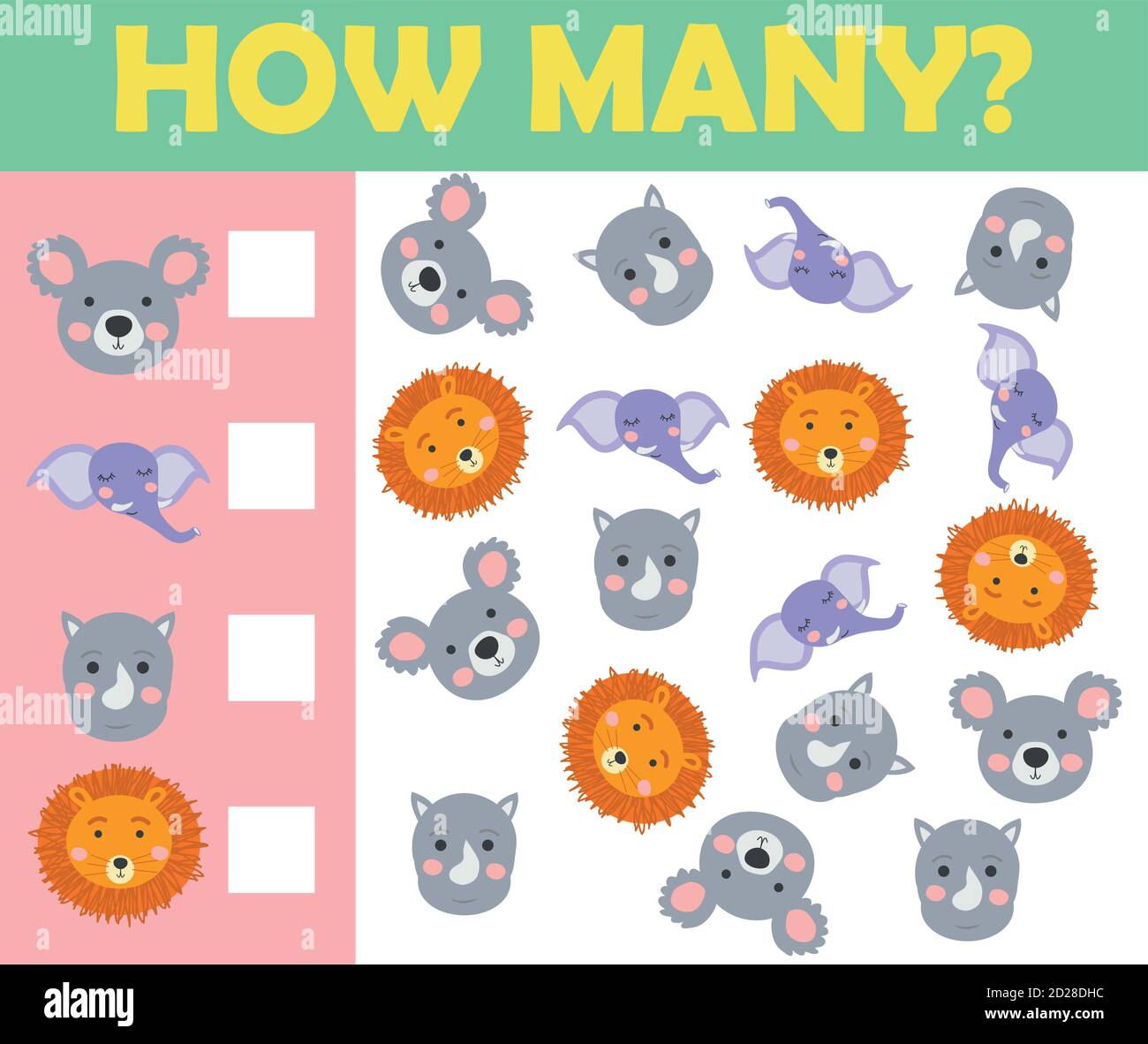 Counting. Game for Preschool Children. Educational a mathematical game ...