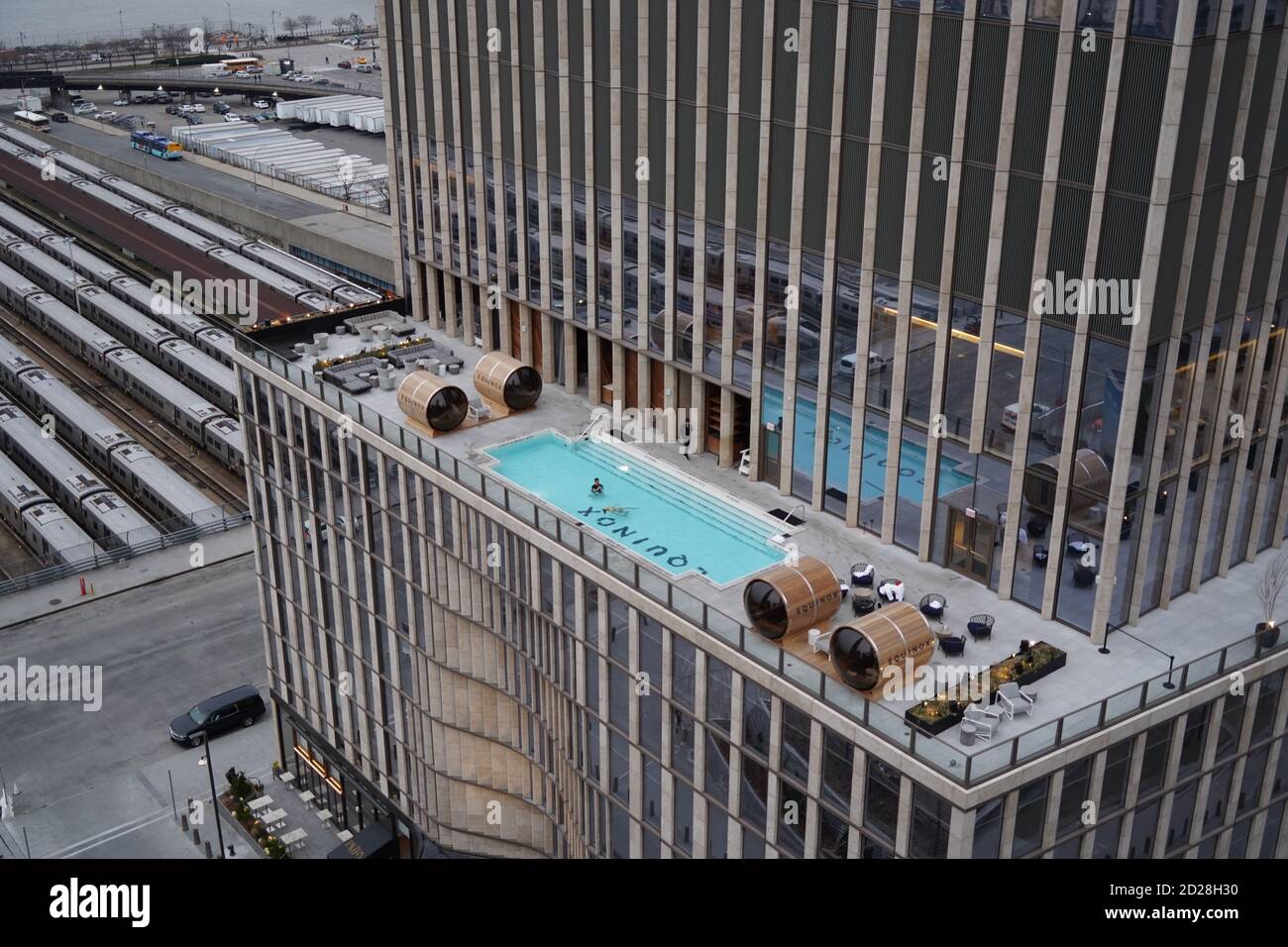 vessel view equinox pool gym architecture new york city Stock Photo - Alamy
