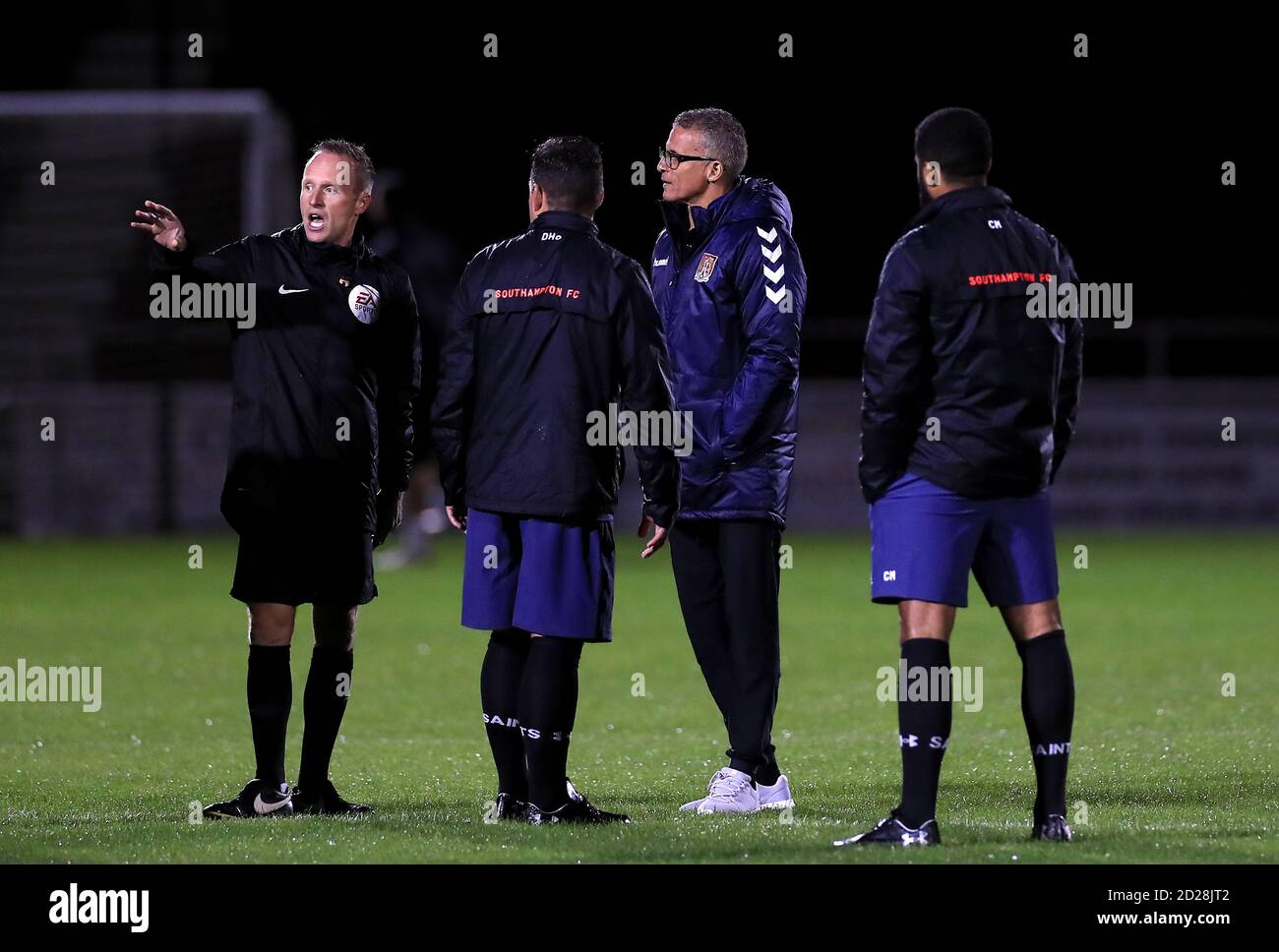 Northampton town manager keith curle joins referee david rock for hi ...