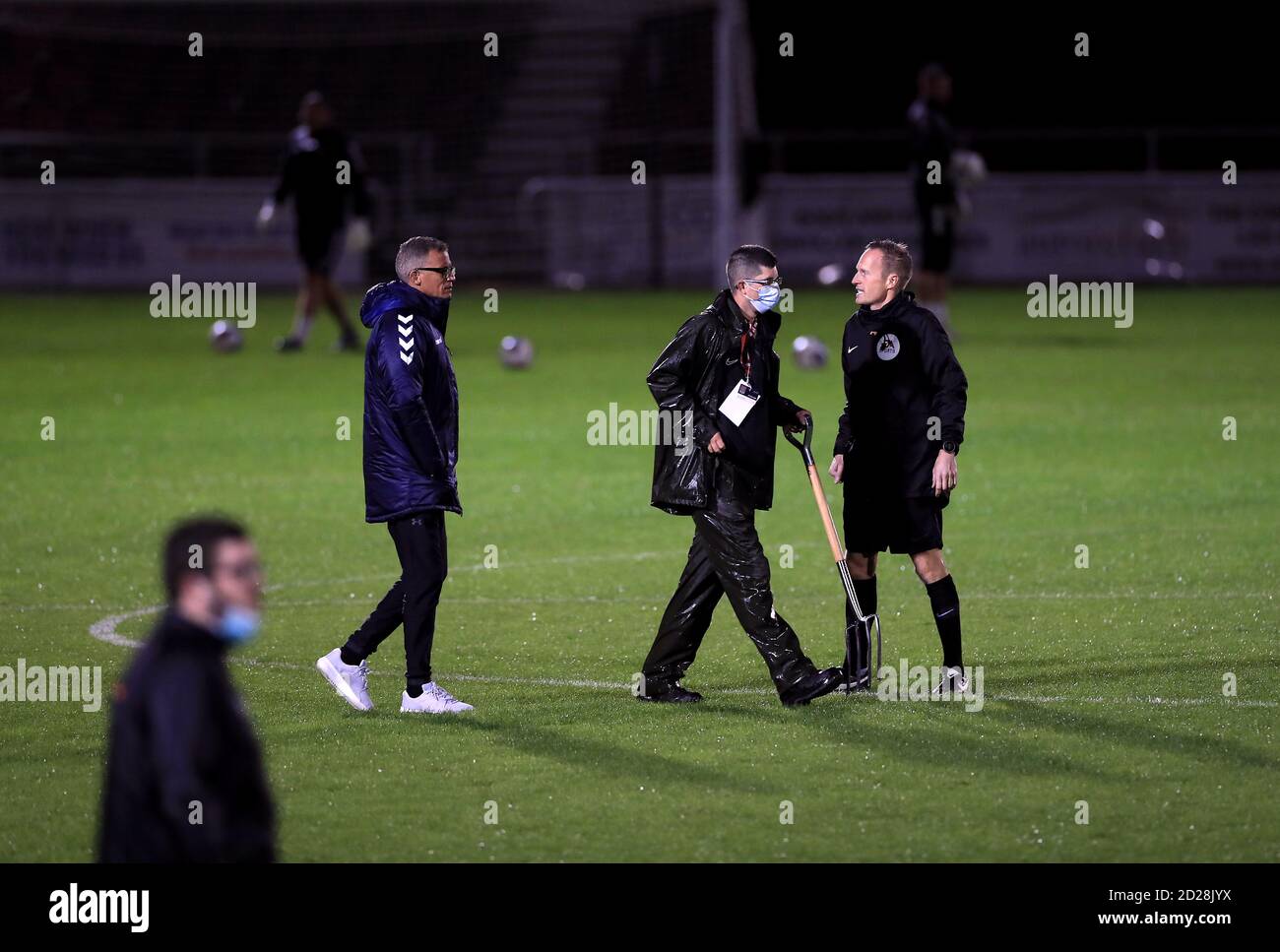 Northampton town manager keith curle joins referee david rock for hi ...