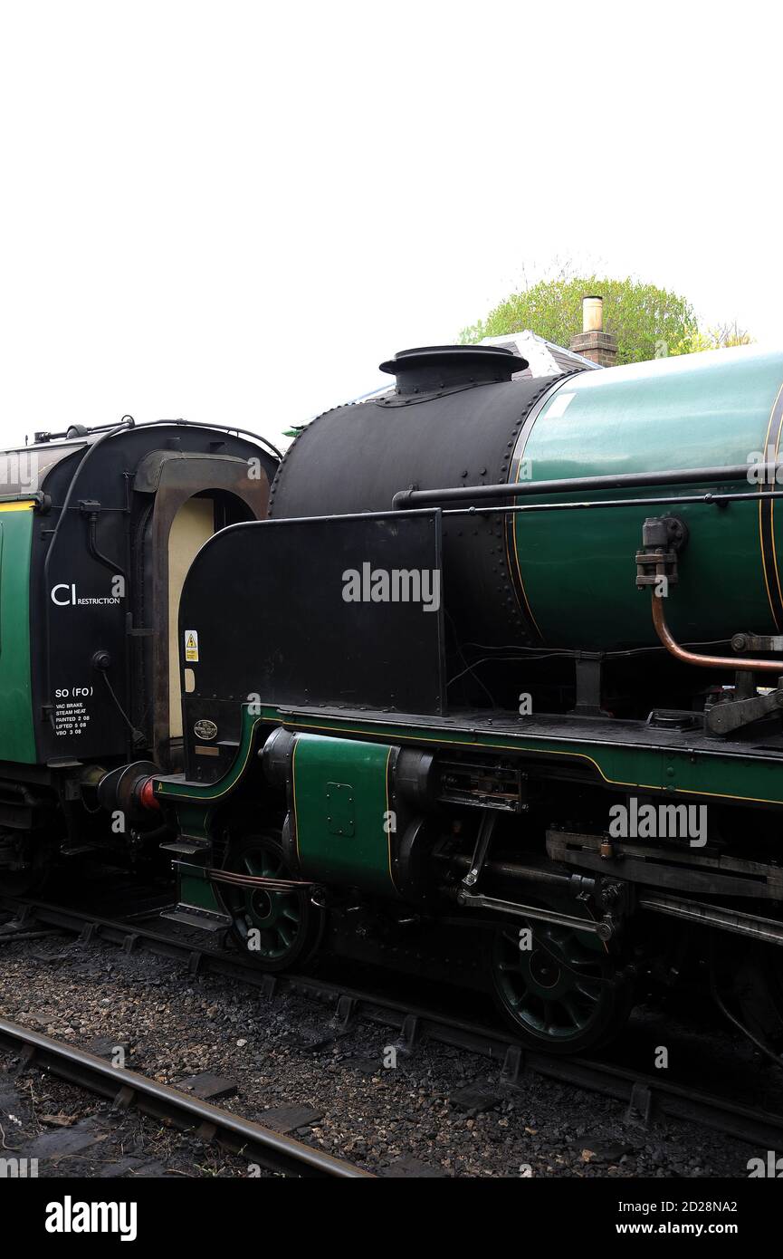 "Lord Nelson" running round its train at Alreseford during a "Thomas ...