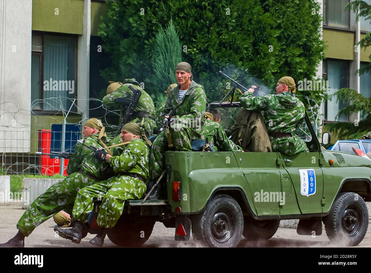 Russian soldiers members of the Special Forces the Spetsnaz ...
