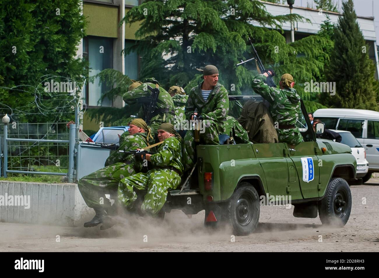 Russian soldiers members of the Special Forces the Spetsnaz ...