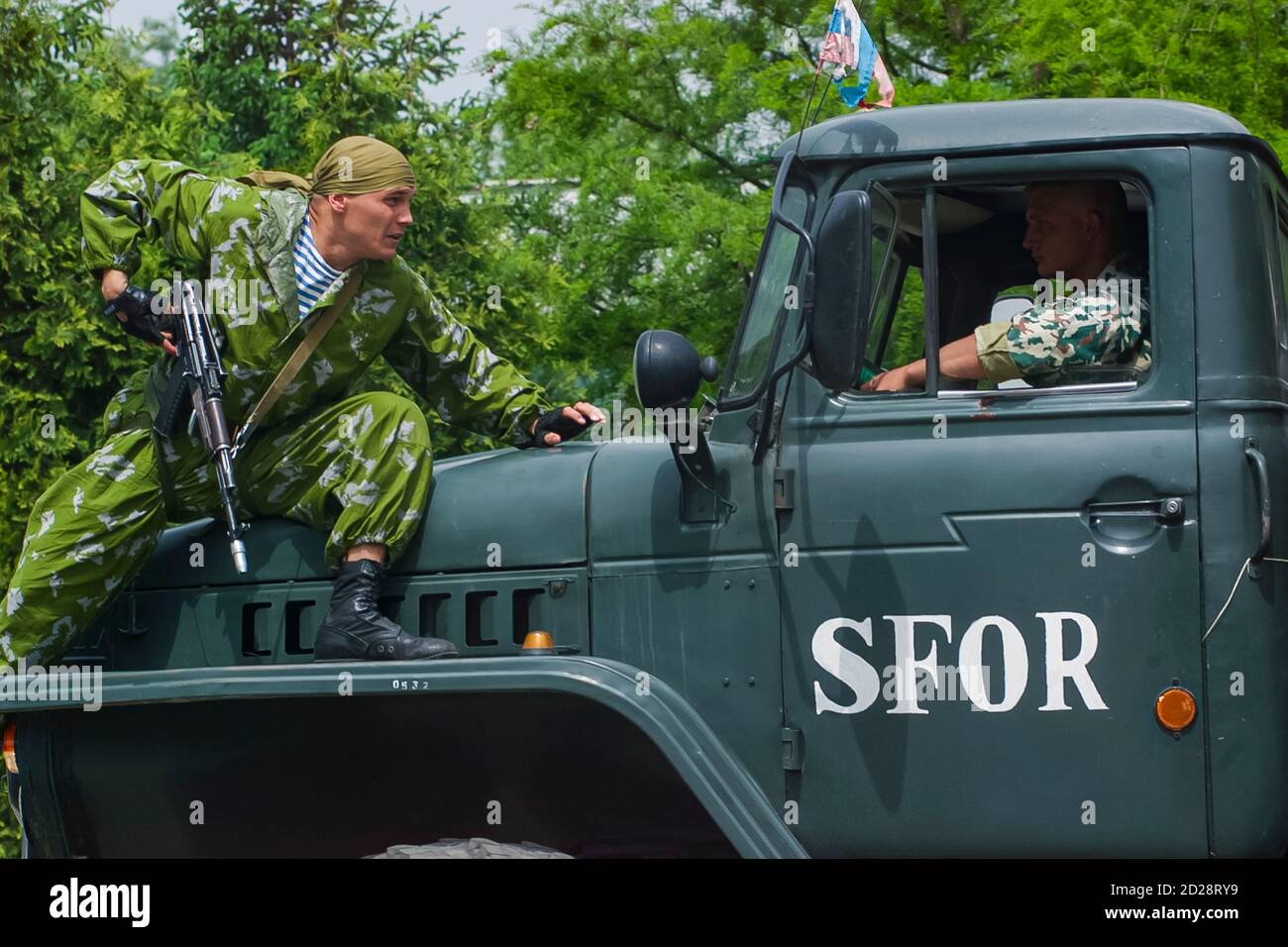 Russian soldiers members of the Special Forces the Spetsnaz ...
