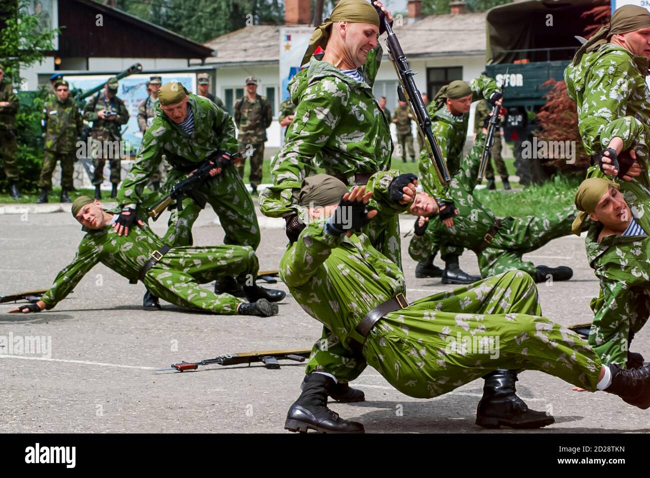 Russian soldiers members of the Special Forces the Spetsnaz ...