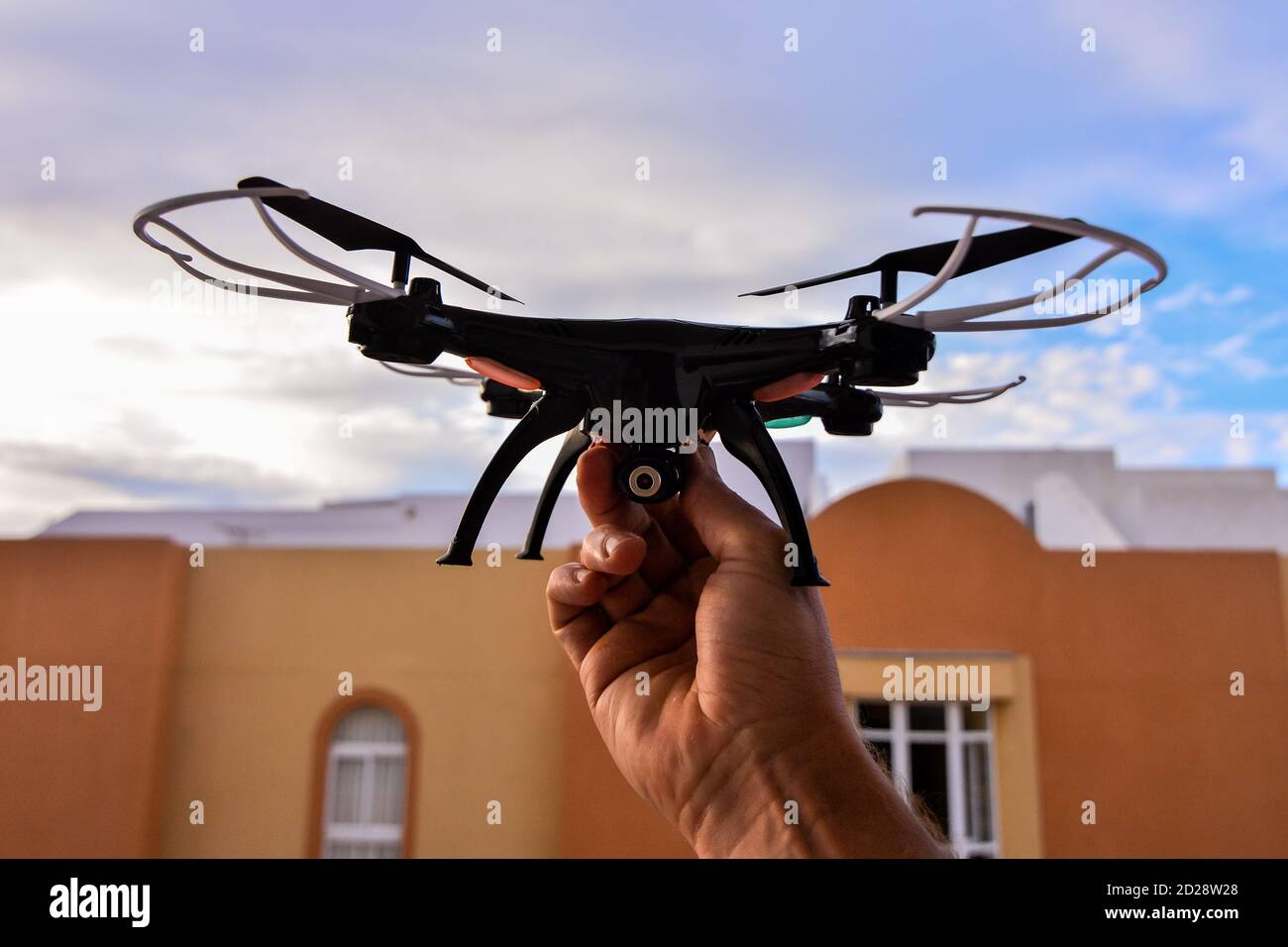 Modern Technology Copter closeup Aircraft Drone Stock Photo - Alamy