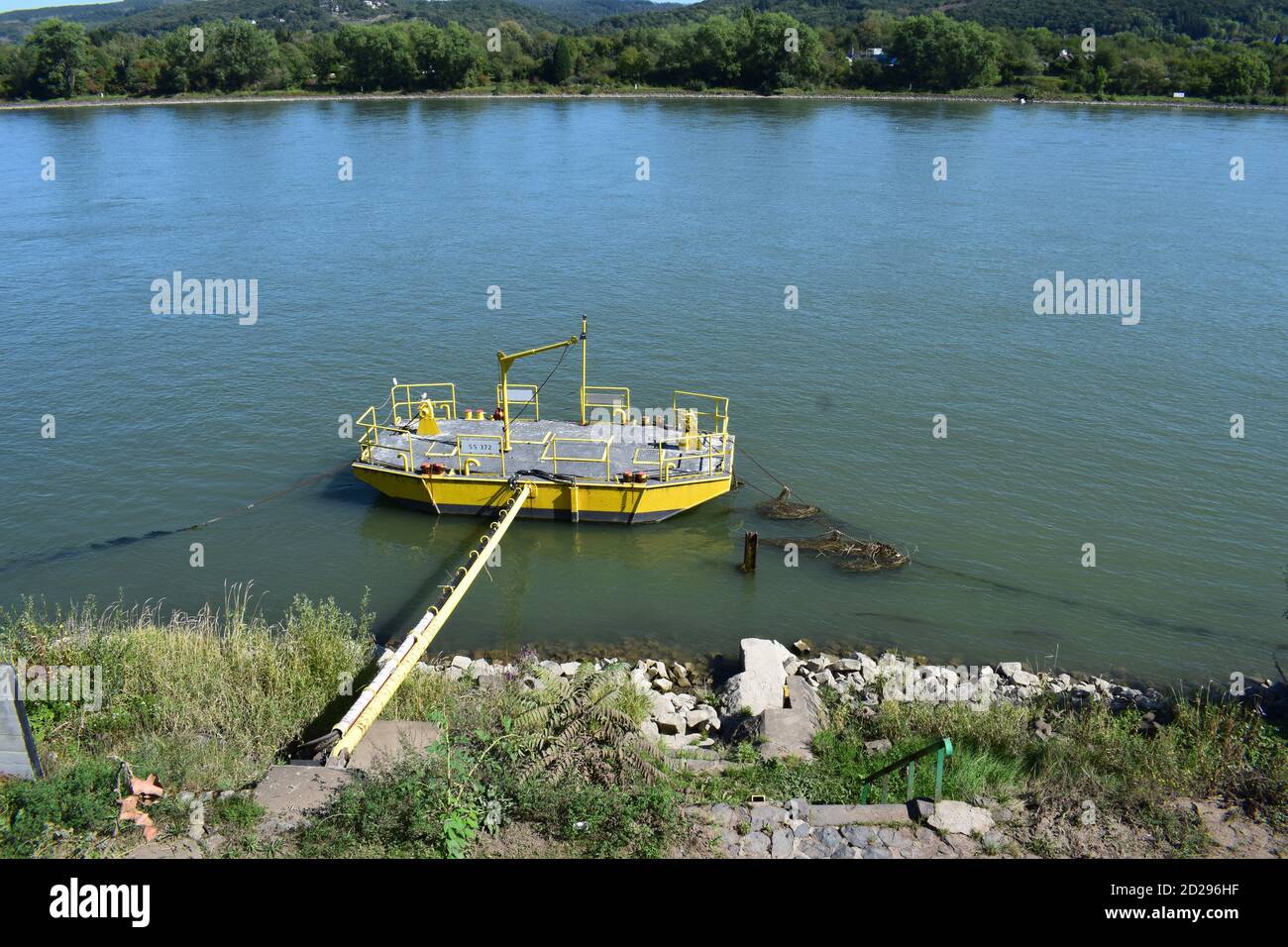 yellow ship jetty Stock Photo - Alamy
