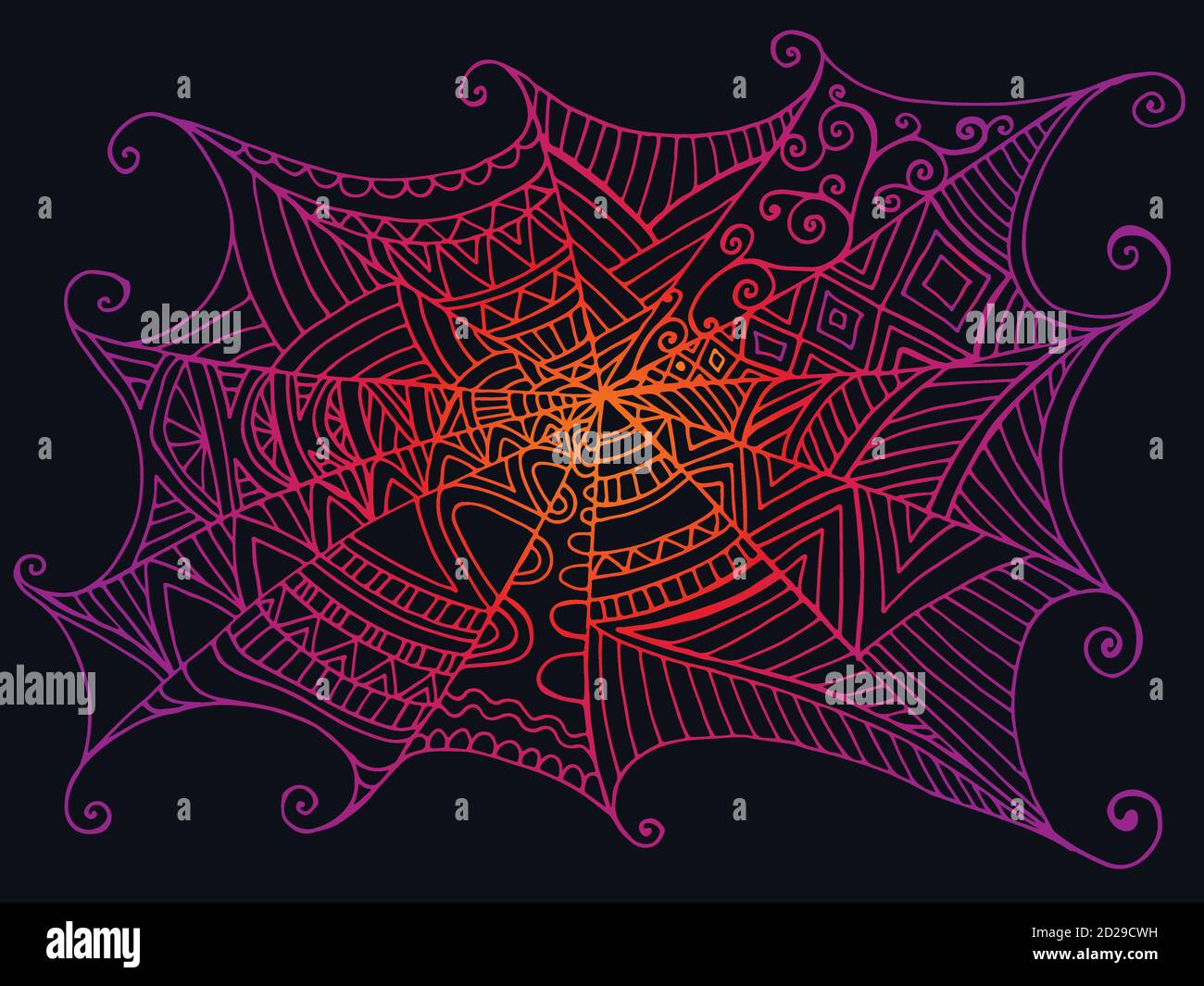 Decorative beautiful spider web, vintage style Stock Vector Image & Art ...