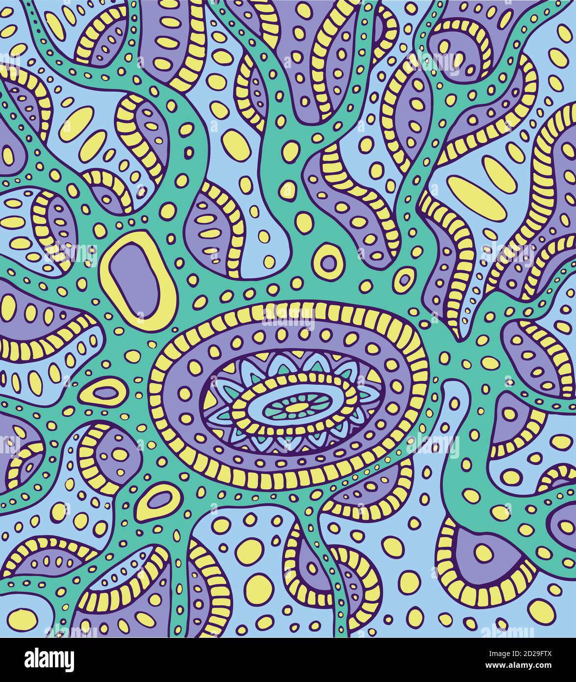 Abstract psychedelic surreal doodle background Stock Vector Image & Art ...