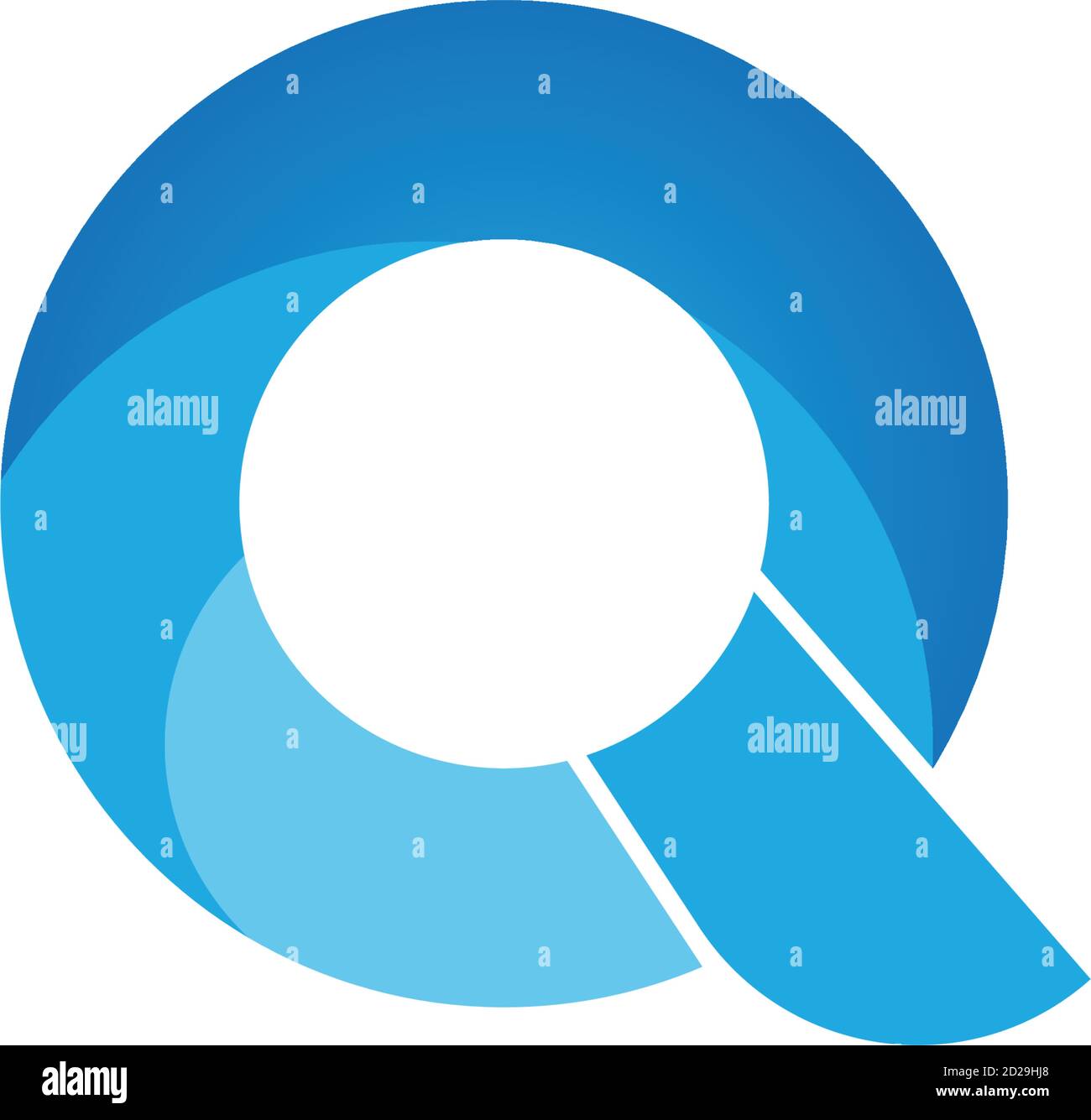 Q letter wave logo vector template illustration design Stock Vector ...