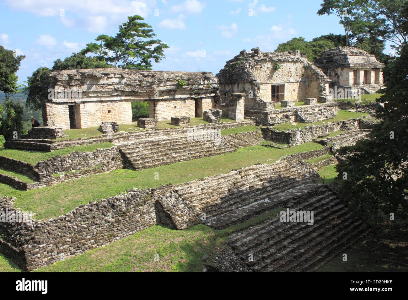 Mayan temples in the jungle at palenque in chiapas mexico hi-res stock ...