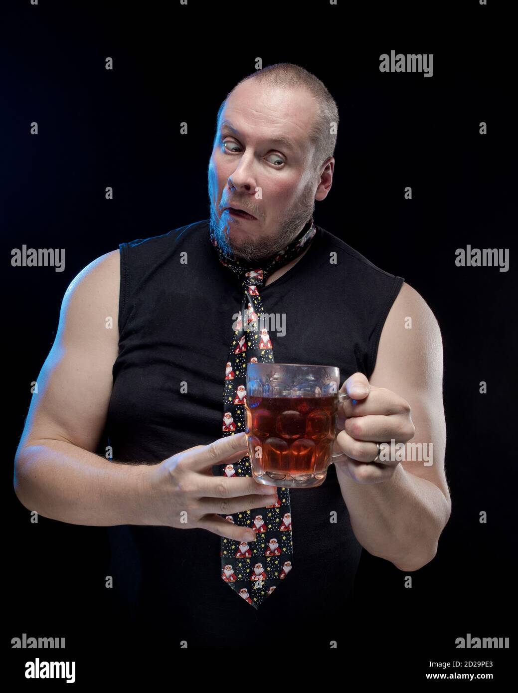 Drunk father christmas cartoon hi-res stock photography and images - Alamy