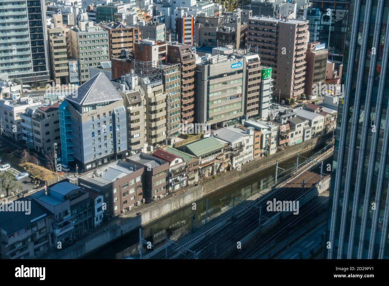 Cityscape of Ochanomizu district along the Kanda River Tokyo Stock ...