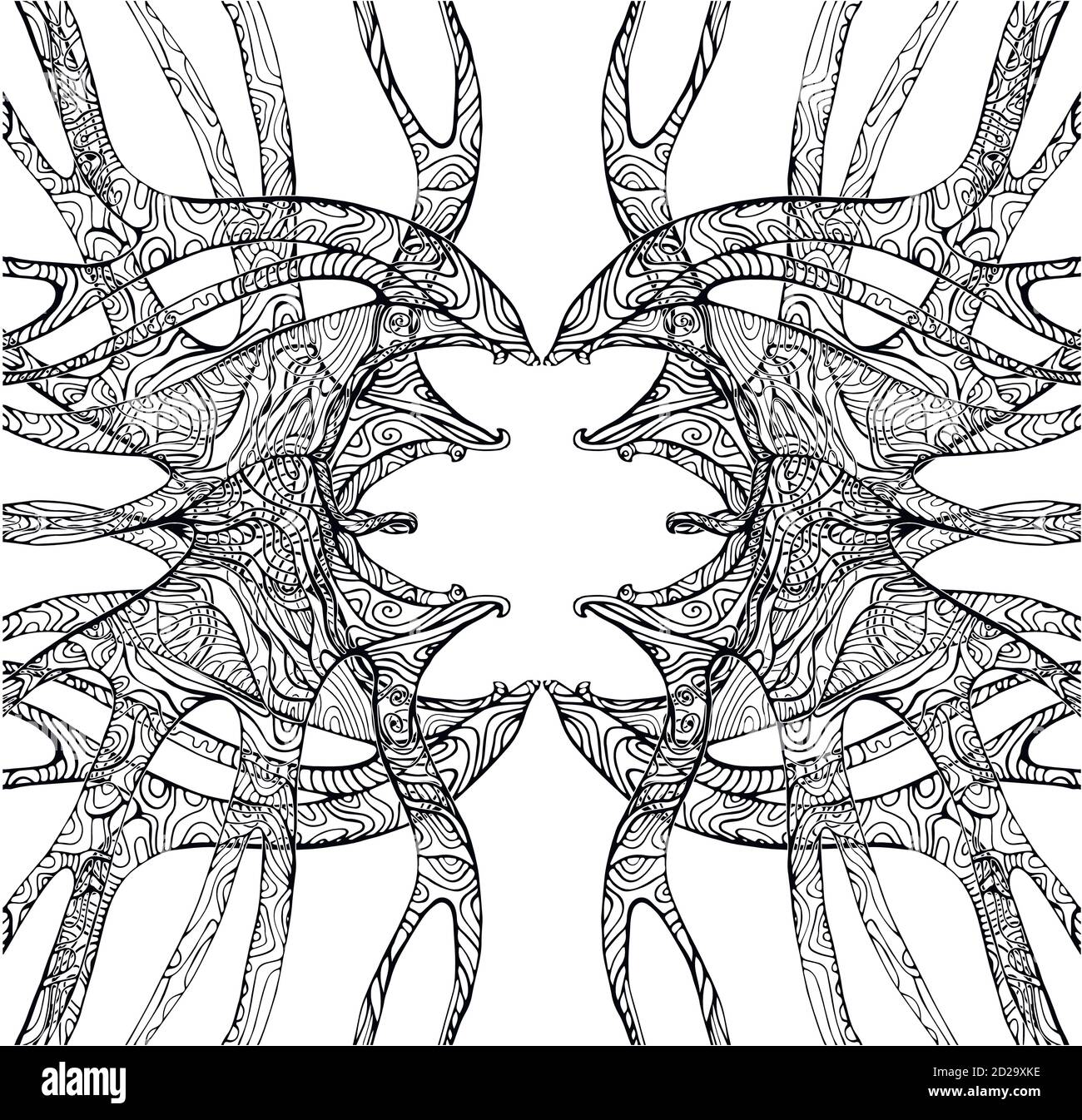 Elegant decorative coloring page Stock Vector Image & Art - Alamy