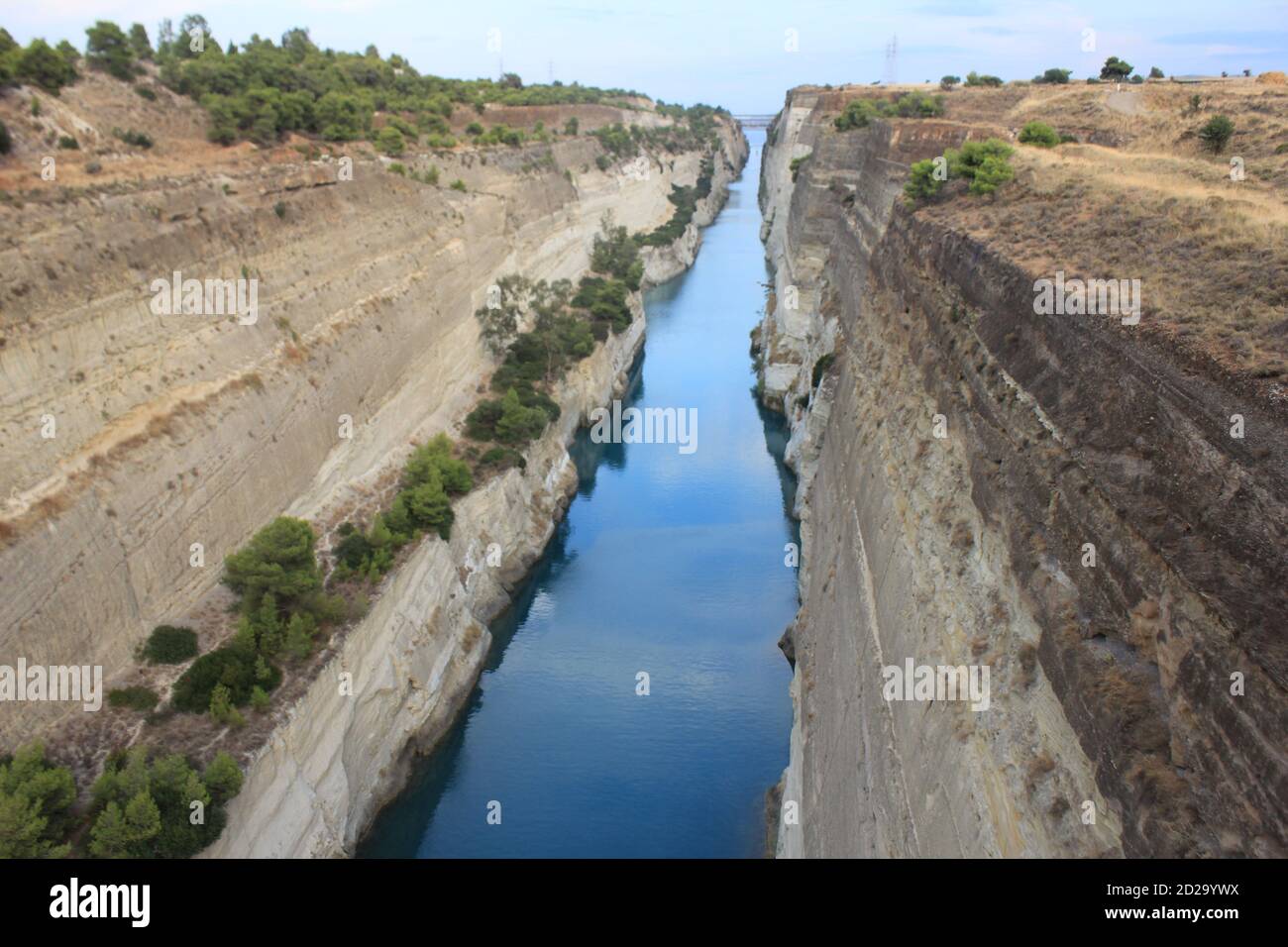 The canal of Corinth (Korinthos) in Peloponnese Greece Stock Photo - Alamy