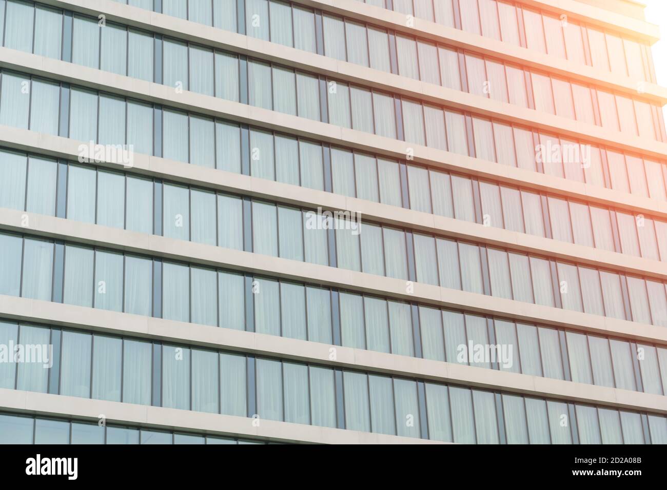 Modern beautiful building made of glass and concrete, many close-up ...