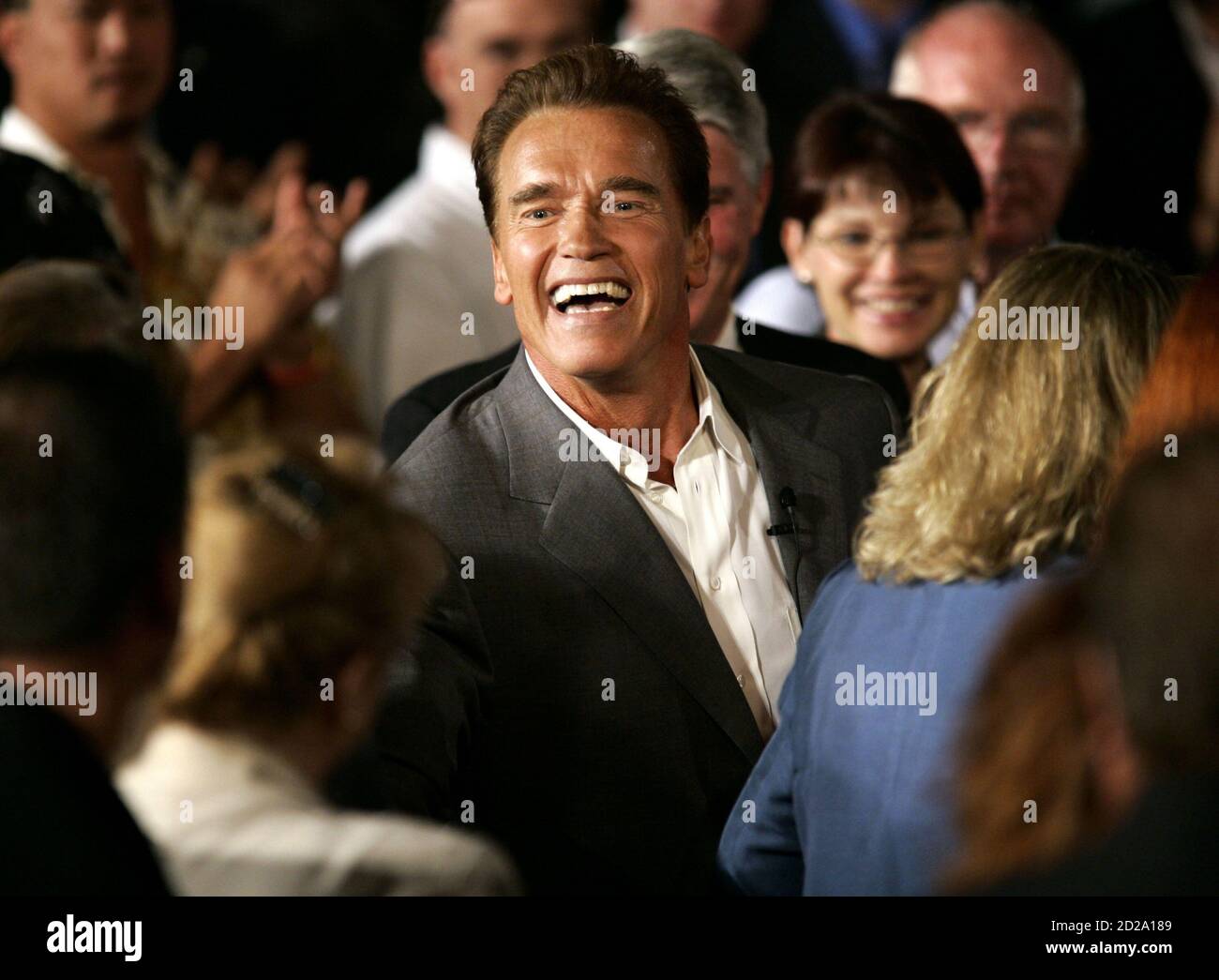 Arnold schwarzenegger smiles hi-res stock photography and images - Alamy