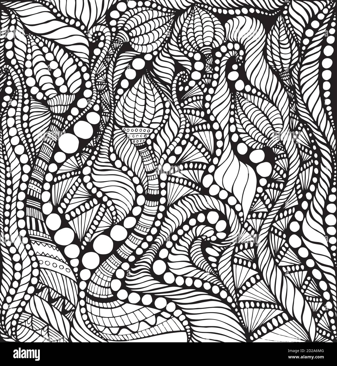 Coloring page decorative pattern, fantasy ornaments Stock Vector Image ...