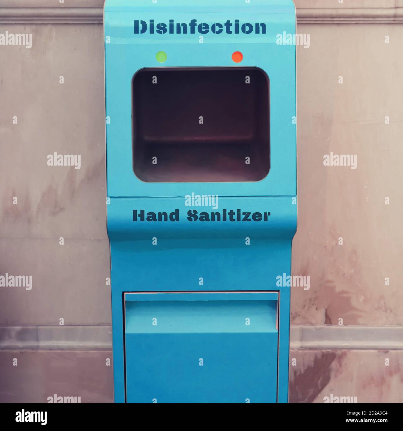 Hand sanitizer in the subway, disinfection of passengers in public ...