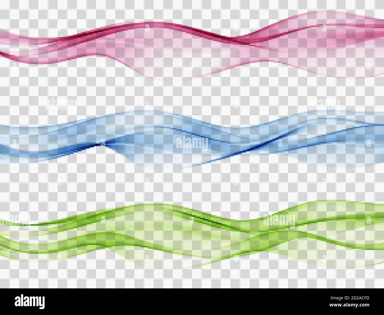 Soft bright colorful web border layout set of beautiful modern swoosh ...