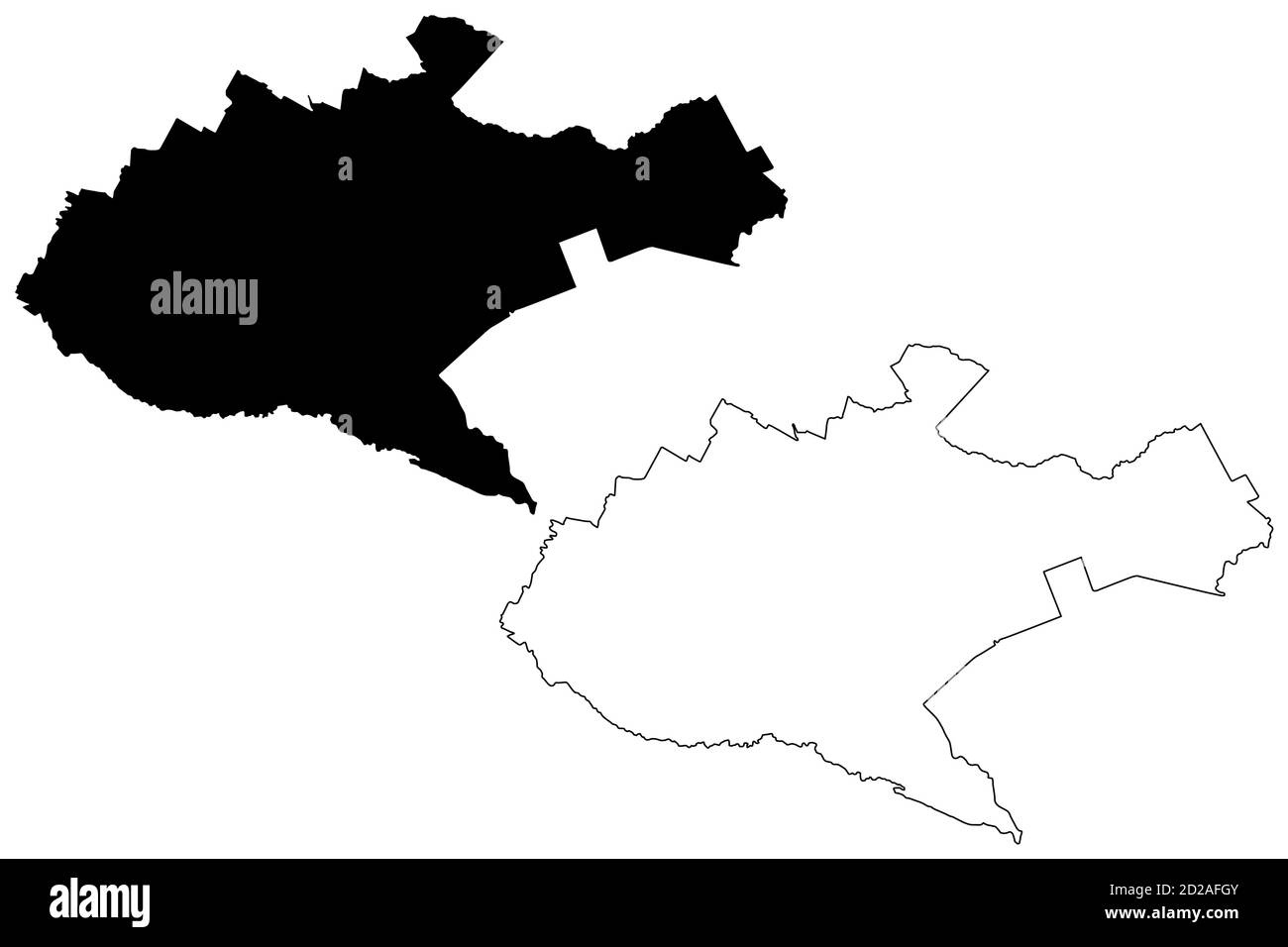 Nairobi County and city (Republic of Kenya) map vector illustration ...