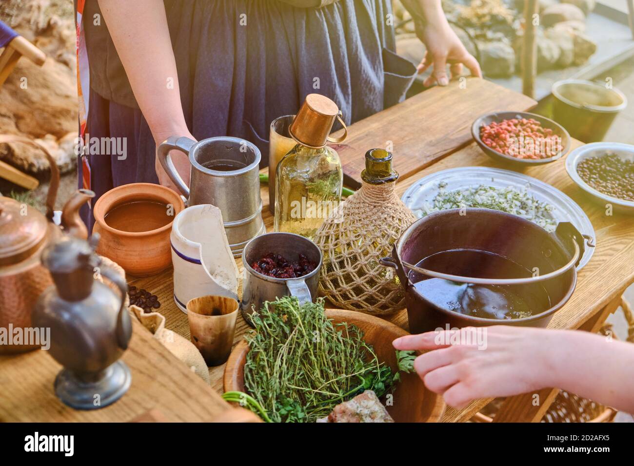 Restoration of the life history of the first American settlers. Meat ...