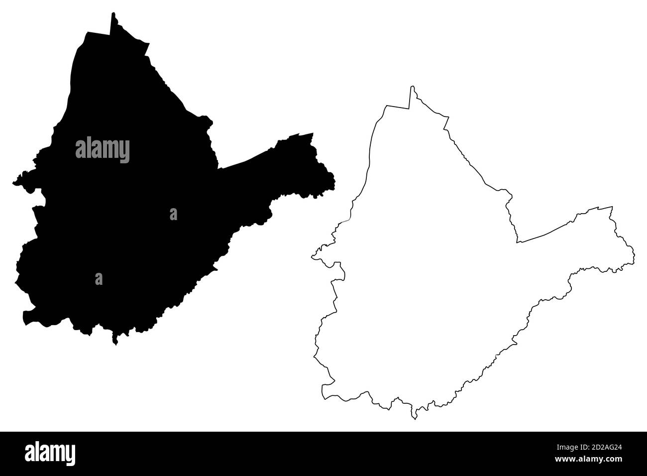 Bungoma County (Republic of Kenya, Western Province) map vector ...