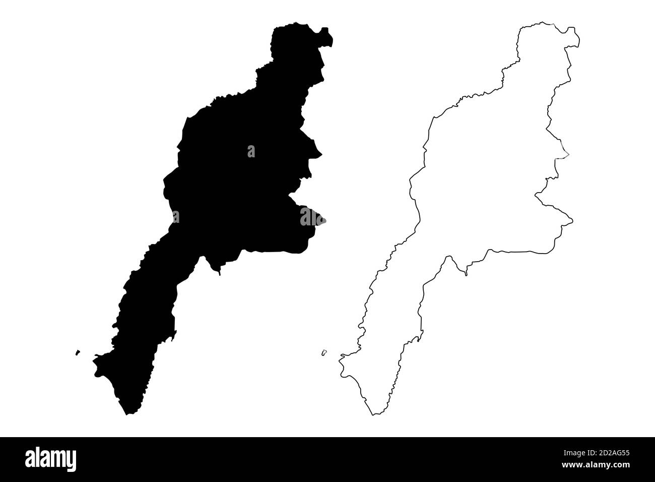 Busia County (Republic of Kenya, Western Province) map vector ...