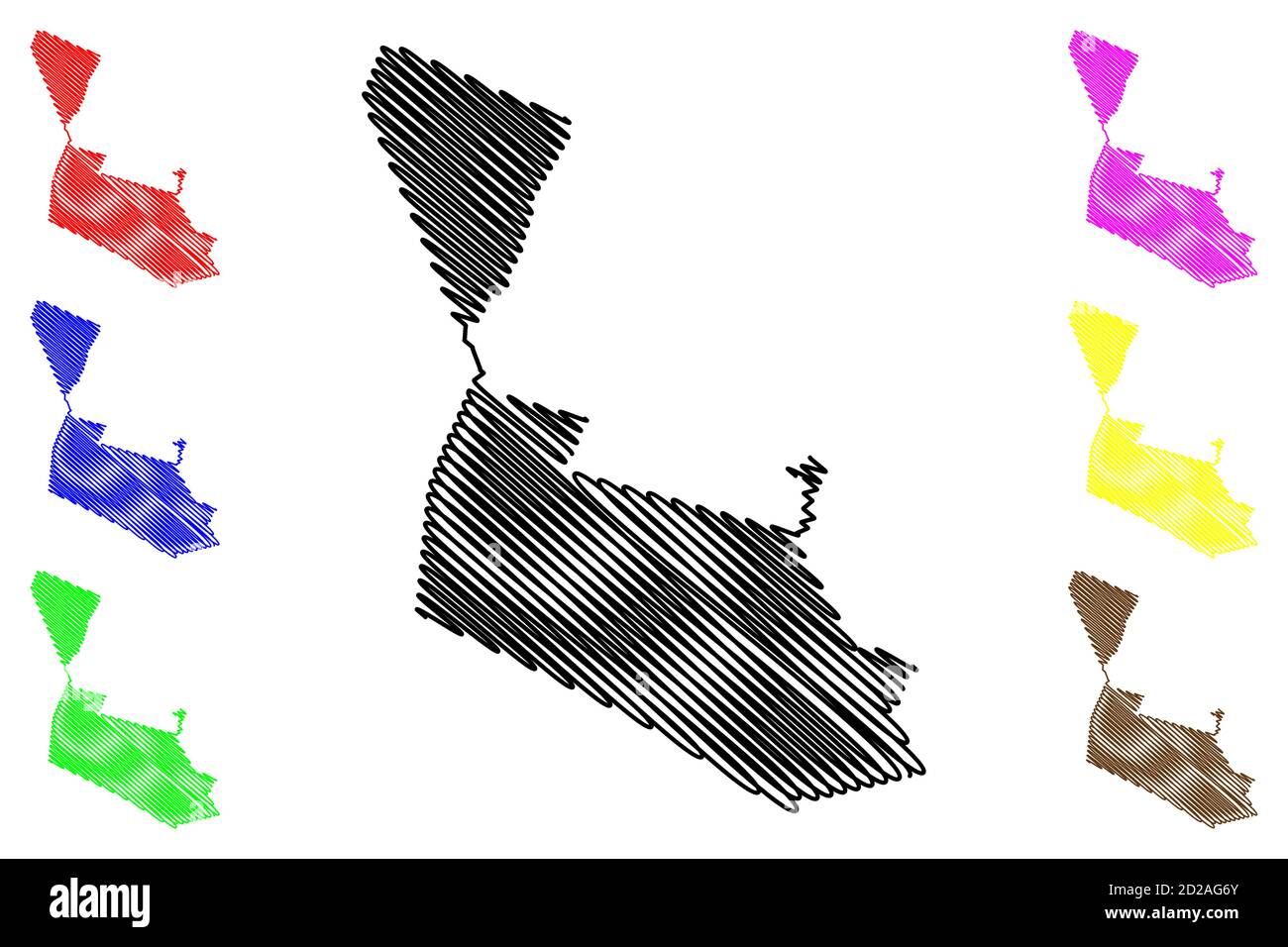 Ciudad Nezahualcoyotl City (United Mexican States, Mexico) map vector ...