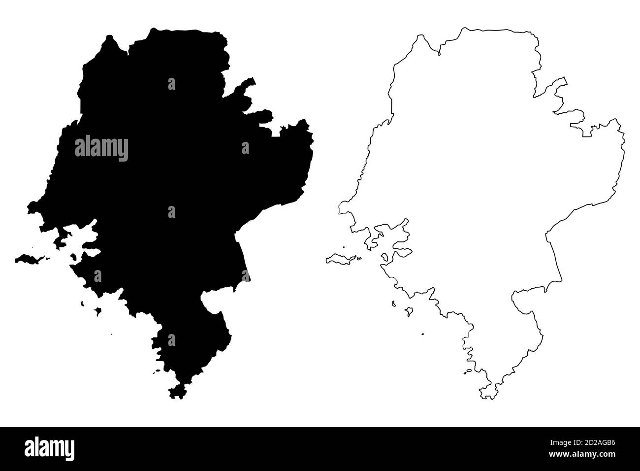 Siaya County (Republic of Kenya, Nyanza Province) map vector ...